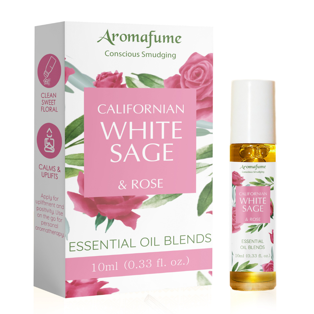 White Sage & Rose Roll-On | White Sage Smudge Oil – Aromafume ...