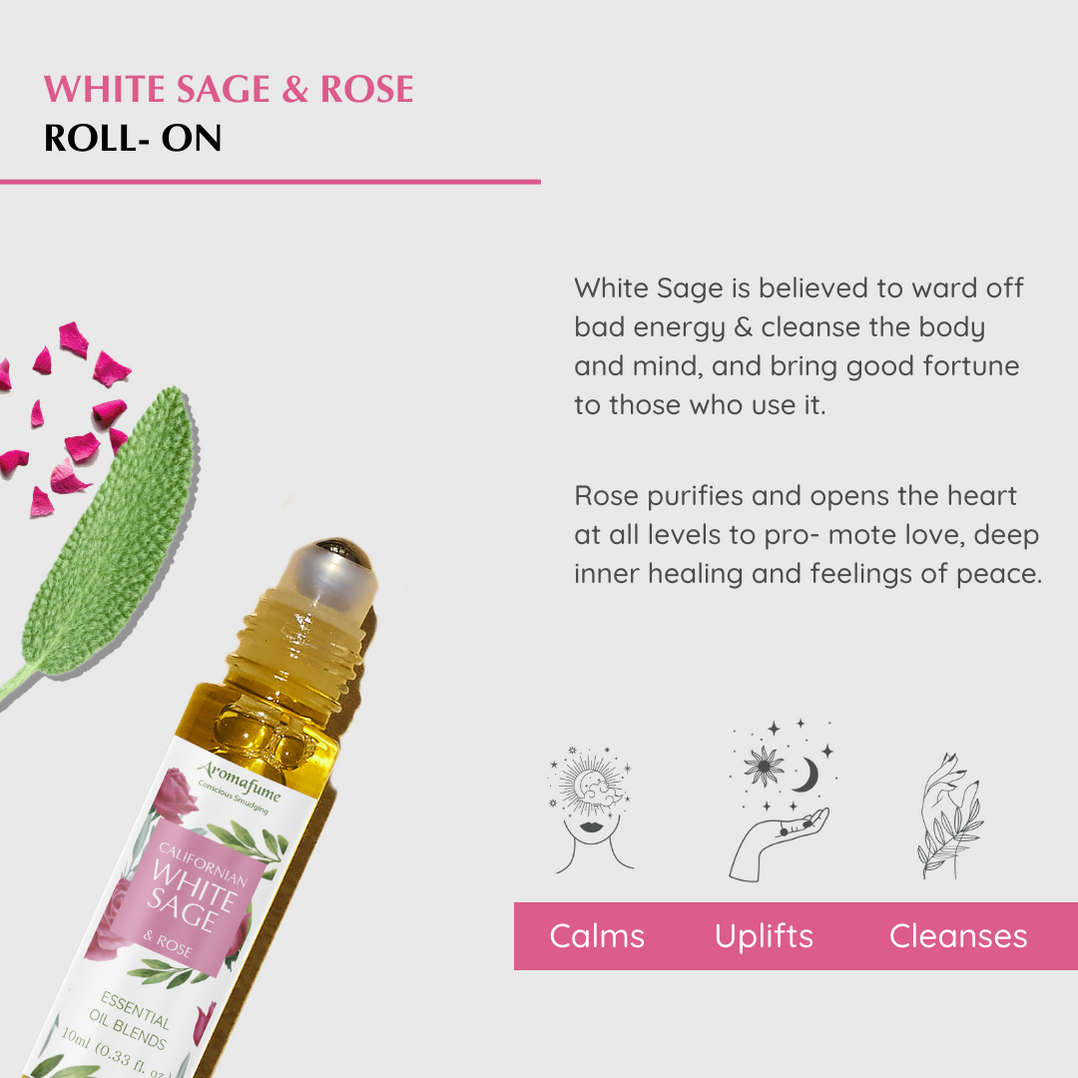 White Sage & Rose Roll-On — Aromafume - Discover the Power of Scent (USA)