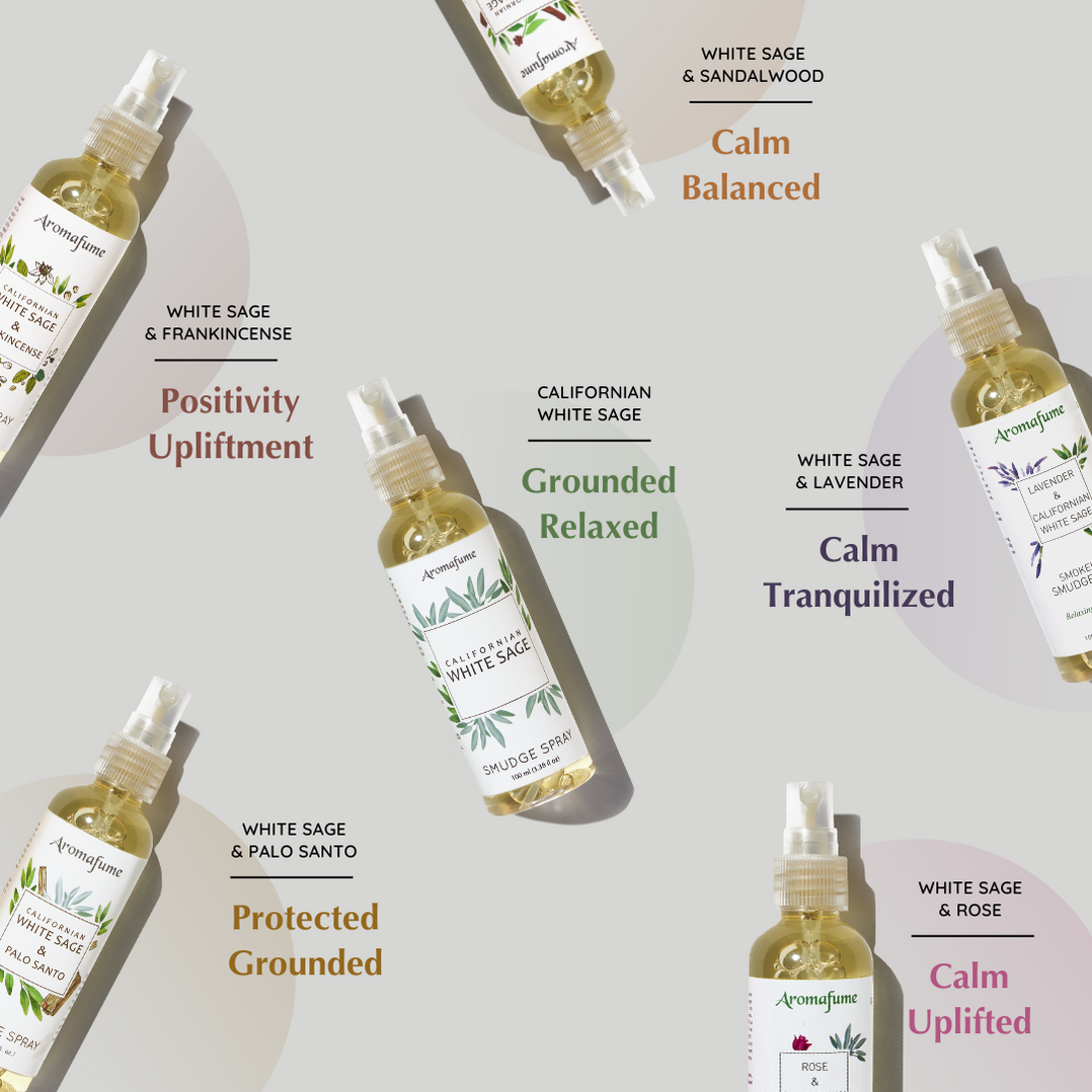 White Sage Smudge Spray Gift Set | White Sage Cleansing Set – Aromafume ...