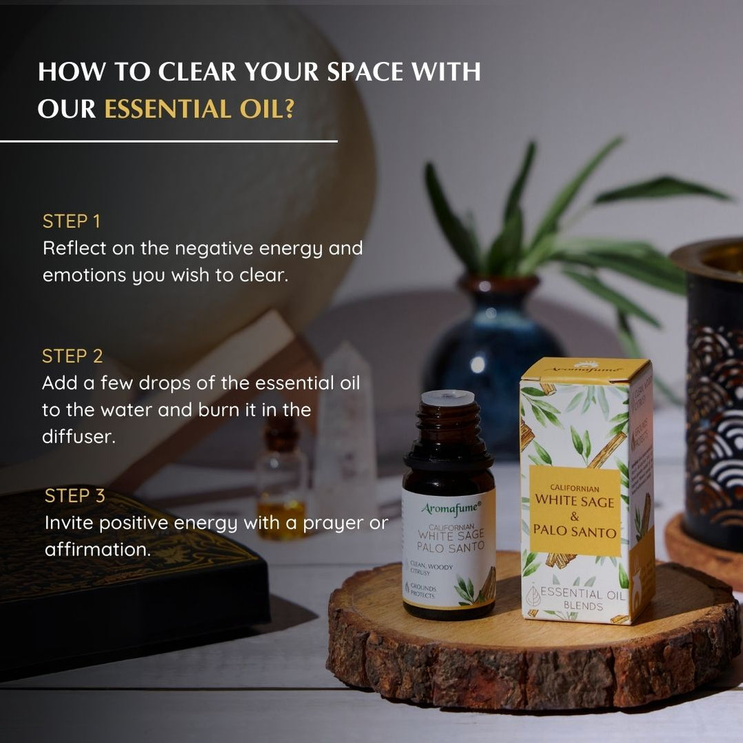 White Sage & Palo Santo Essential Oil — Aromafume - USA