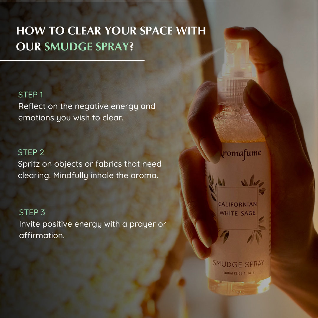 White Sage Smudge Spray Gift Set | White Sage Cleansing Set – Aromafume ...