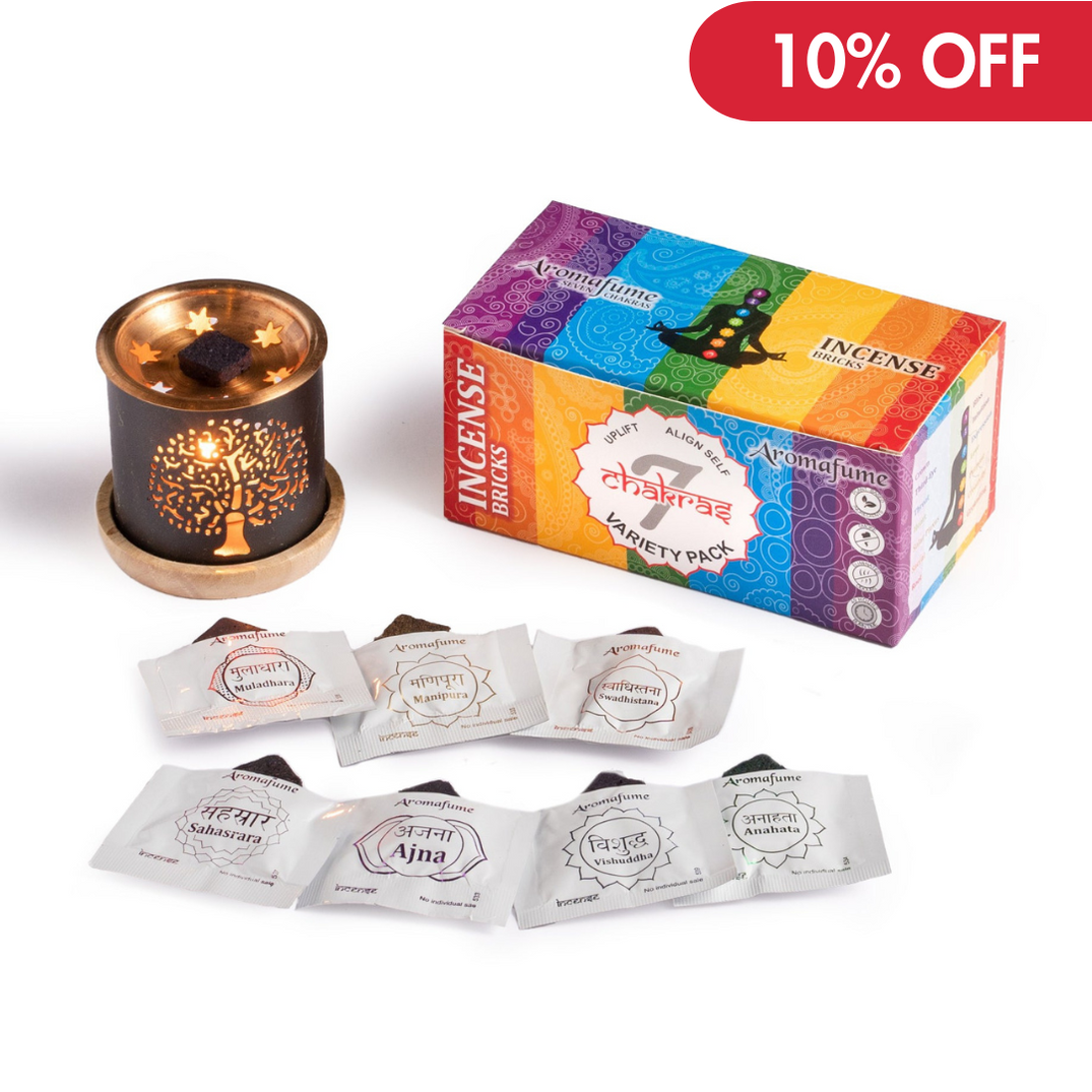 Nag Champa Incense Bricks & Burner Set — Aromafume - Discover the Power ...